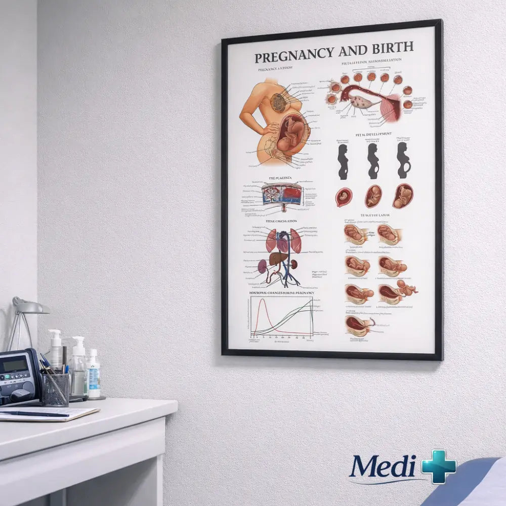 Pregnancy & Birth Medical Educational Anatomy Poster | Medi Cross ...